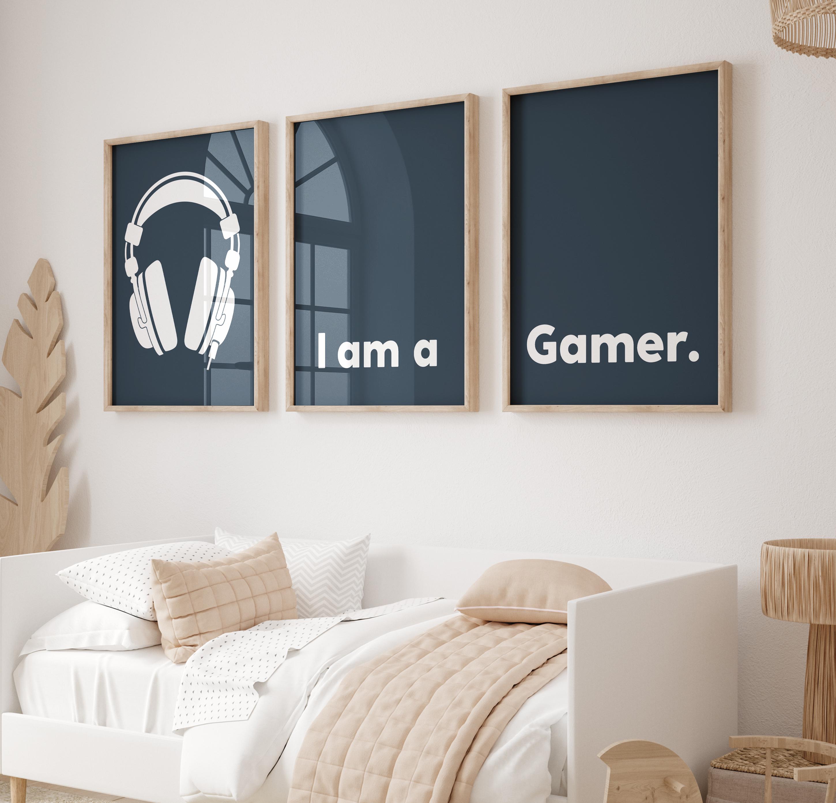 Personalized Gaming Prints, Set of 3 Gaming Decor, Gaming Wall Art ...