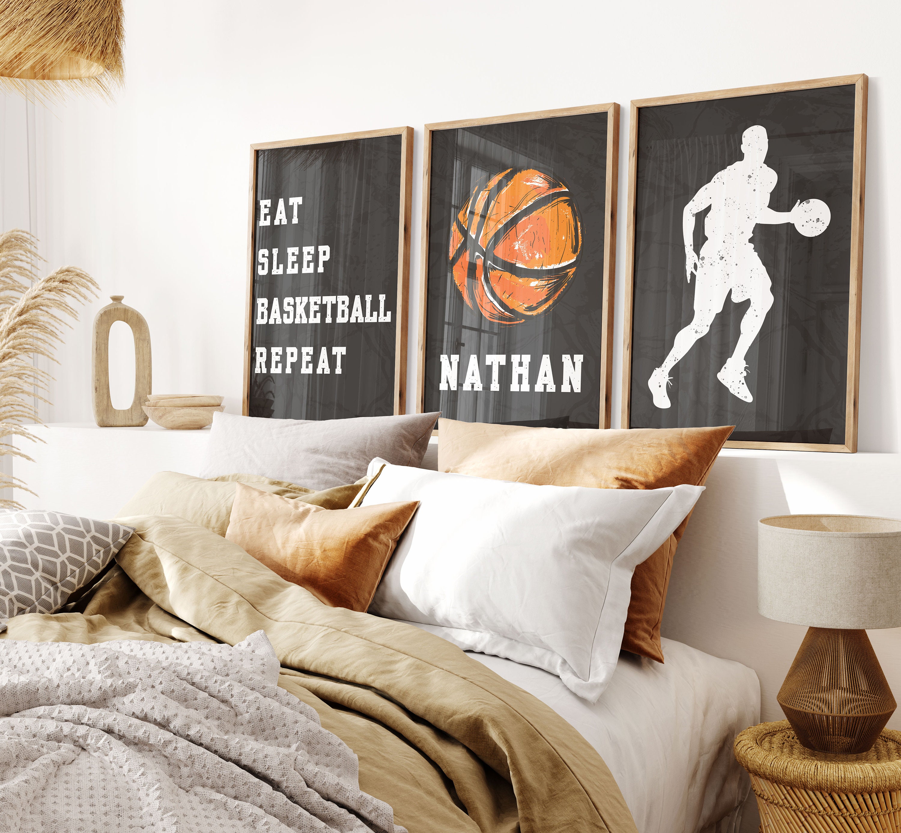 Personalized Basketball Wall Art, Basketball Prints, Custom Name ...