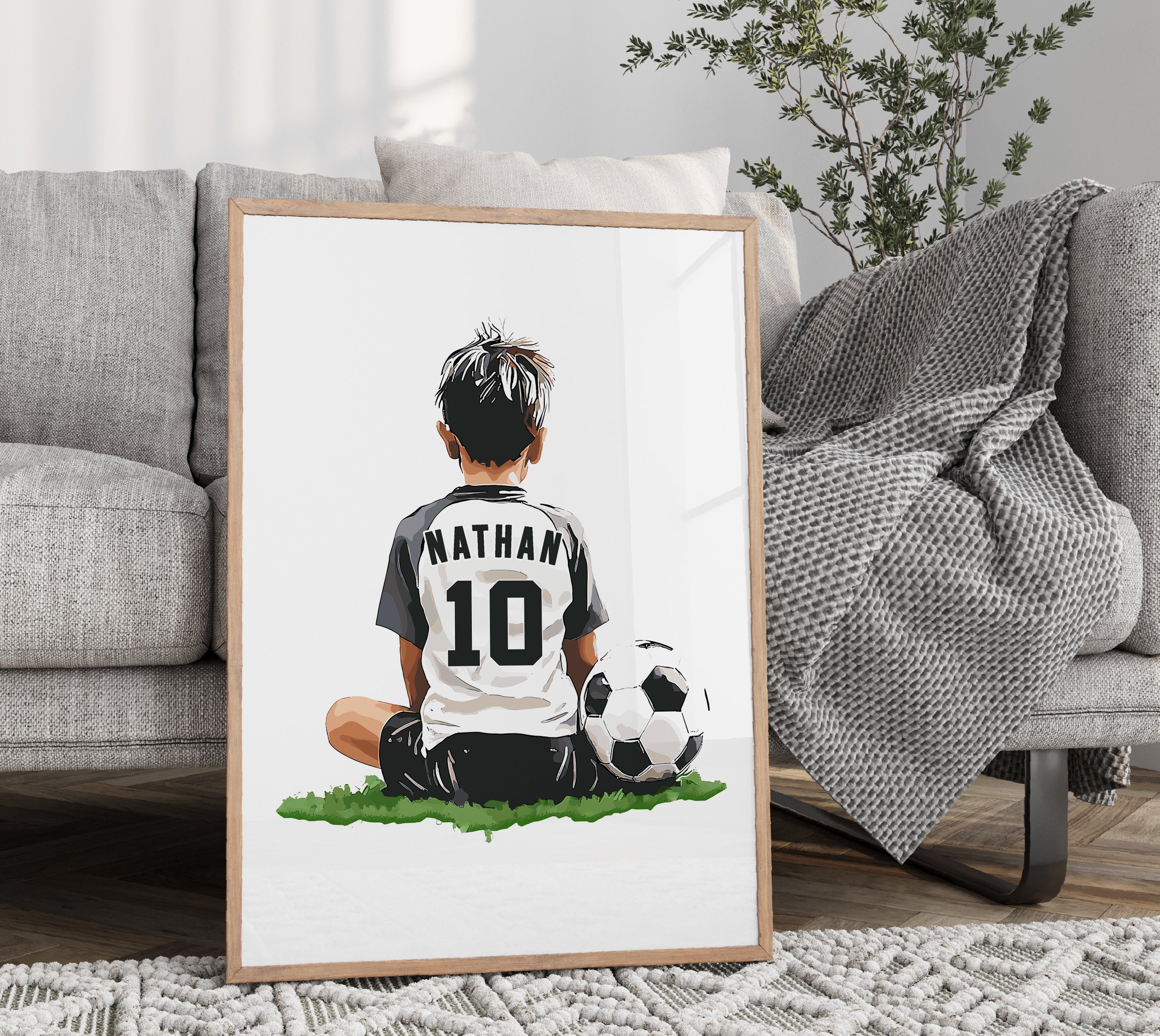 Personalized Soccer Poster: Boys Bedroom Football Decor (digital ...
