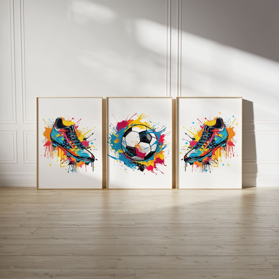Soccer Wall Art Prints, Soccer Wall Decor, Boys Bedroom Decor, Kids ...