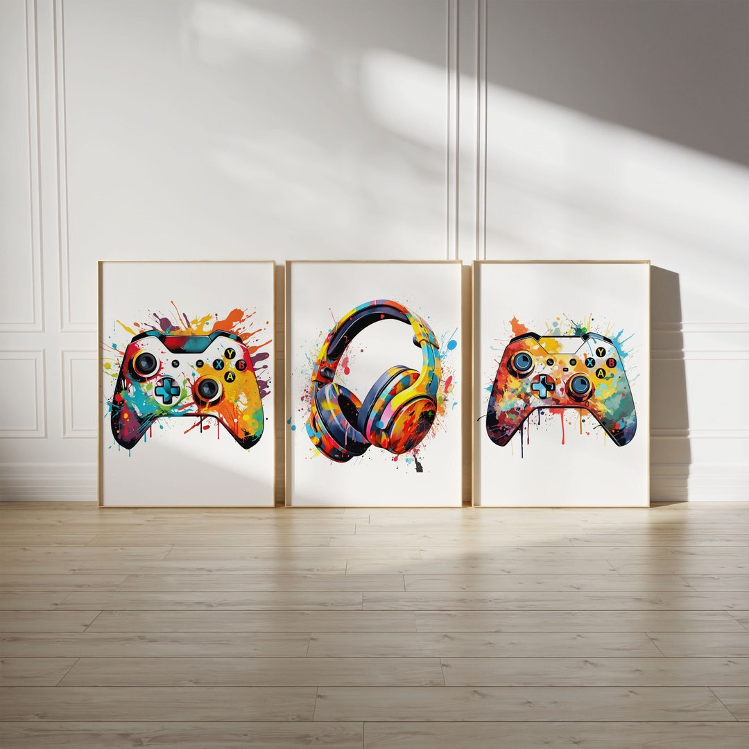 Gaming Prints, Gaming Poster, Gaming Wall Art Set, Gaming Room Decor ...