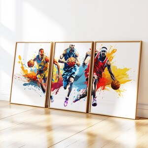 Printable Basketball Wall Decor Basketball Gift for Boys Bedroom ...