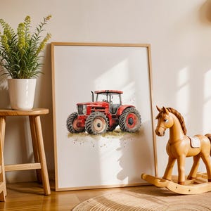 Tractor Prints Set: Construction Vehicle Nursery Art (digital Download ...