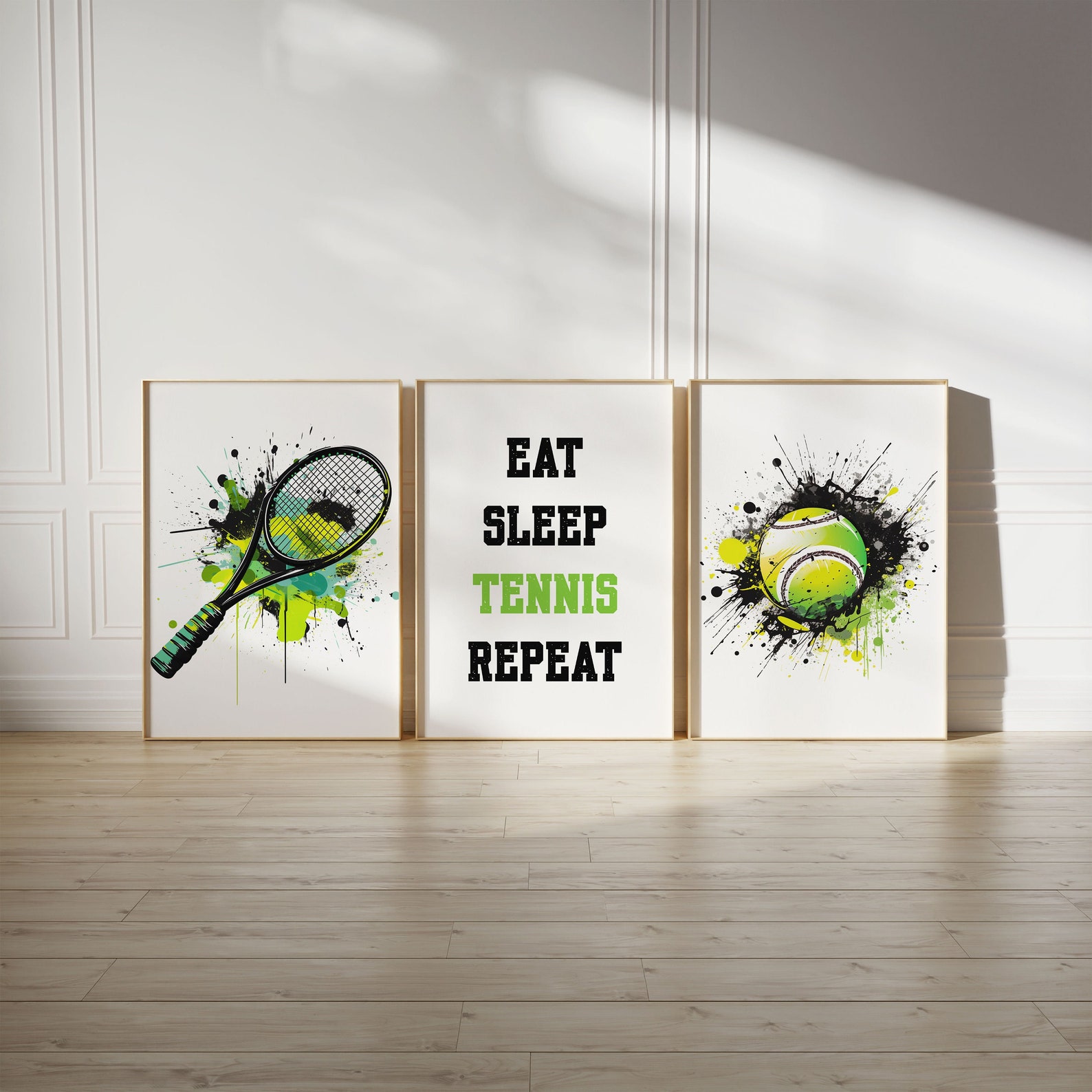 Tennis Wall Art Prints, Tennis Wall Decor, Boys Bedroom Decor, Kids ...