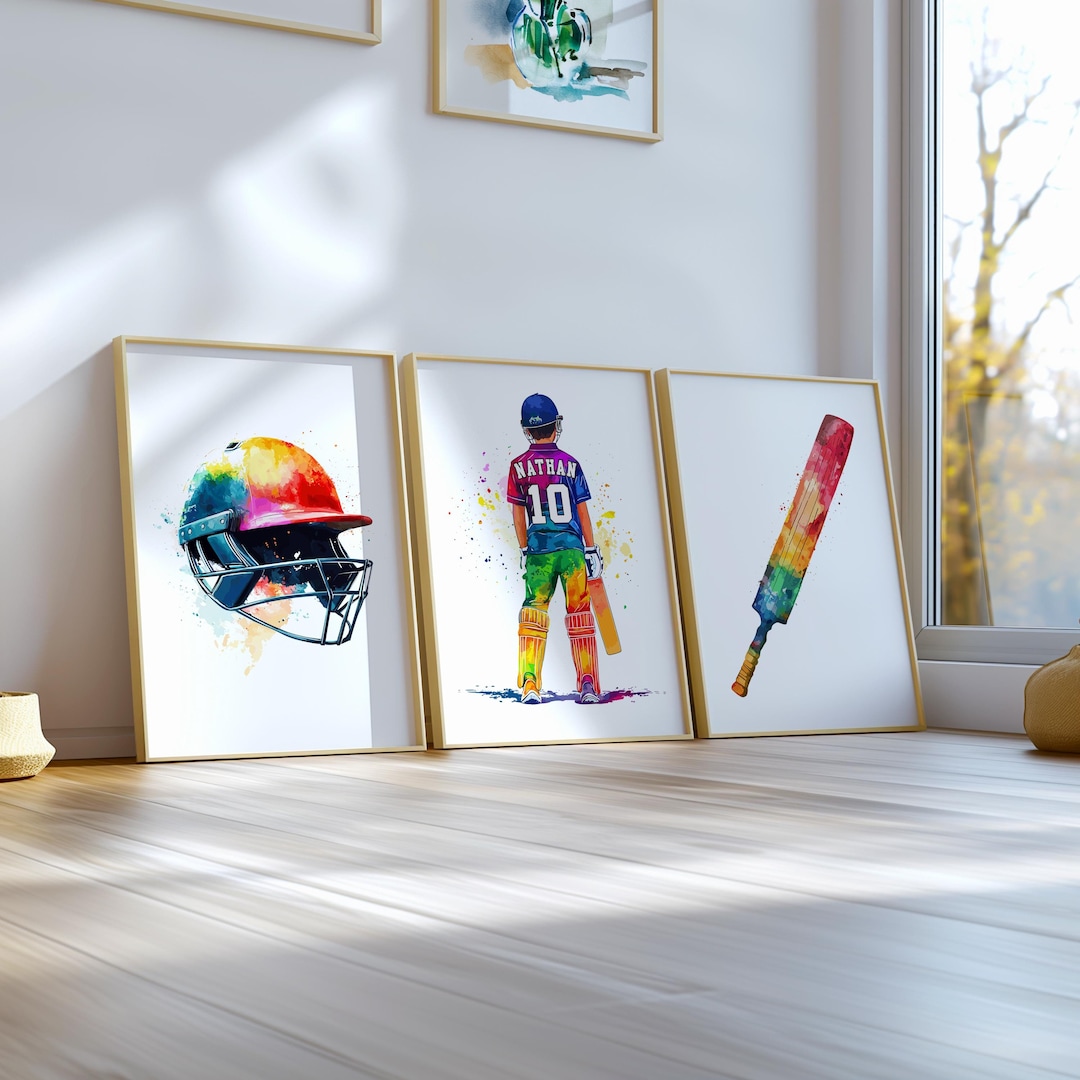 Watercolor Cricket Nursery Wall Art, Girls Cricket Poster, Cricket ...
