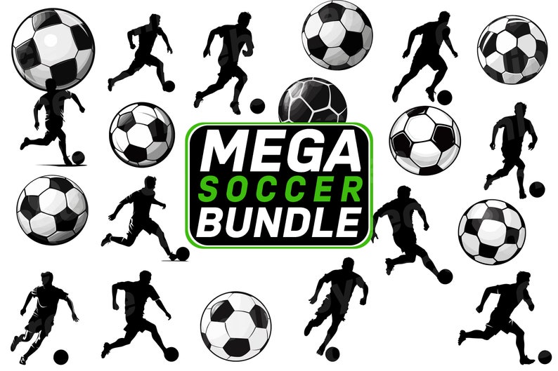 Soccer SVG Bundle, Soccer SVG Cut Files for Cricut, Soccer Vector Set ...