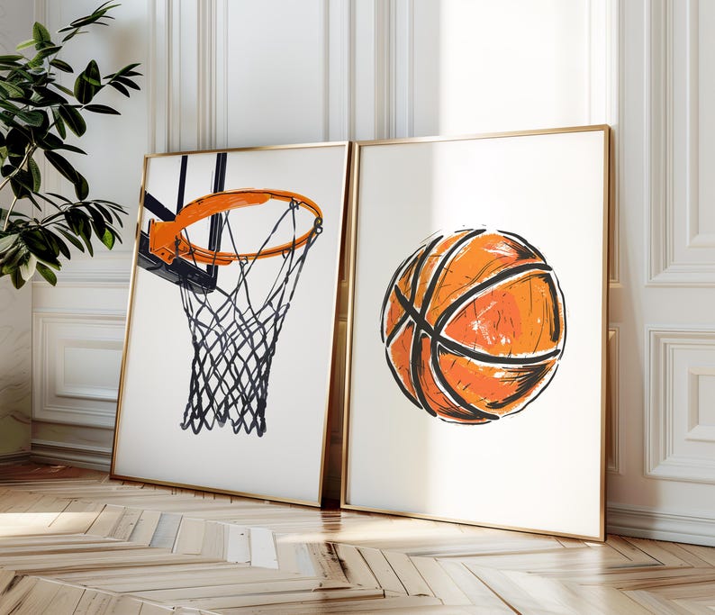 Printable Basketball Wall Art Prints, Basketball Gift for Boys Bedroom ...