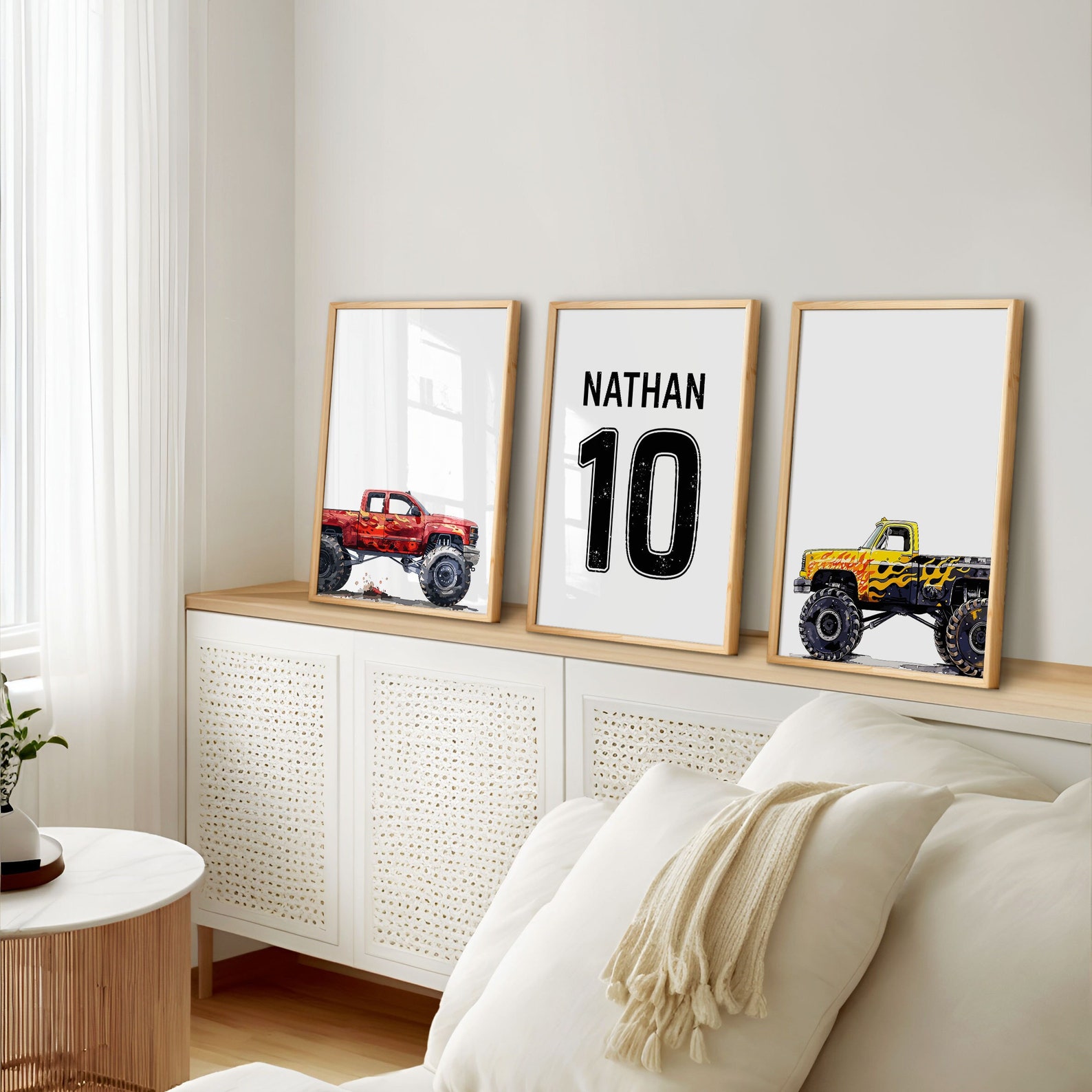 Personalized Monster Truck Prints, Monster Truck Wall Art, Monster ...
