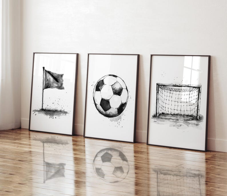 Soccer Prints Set: Boys Room Gallery Wall Art (digital Download) - Etsy