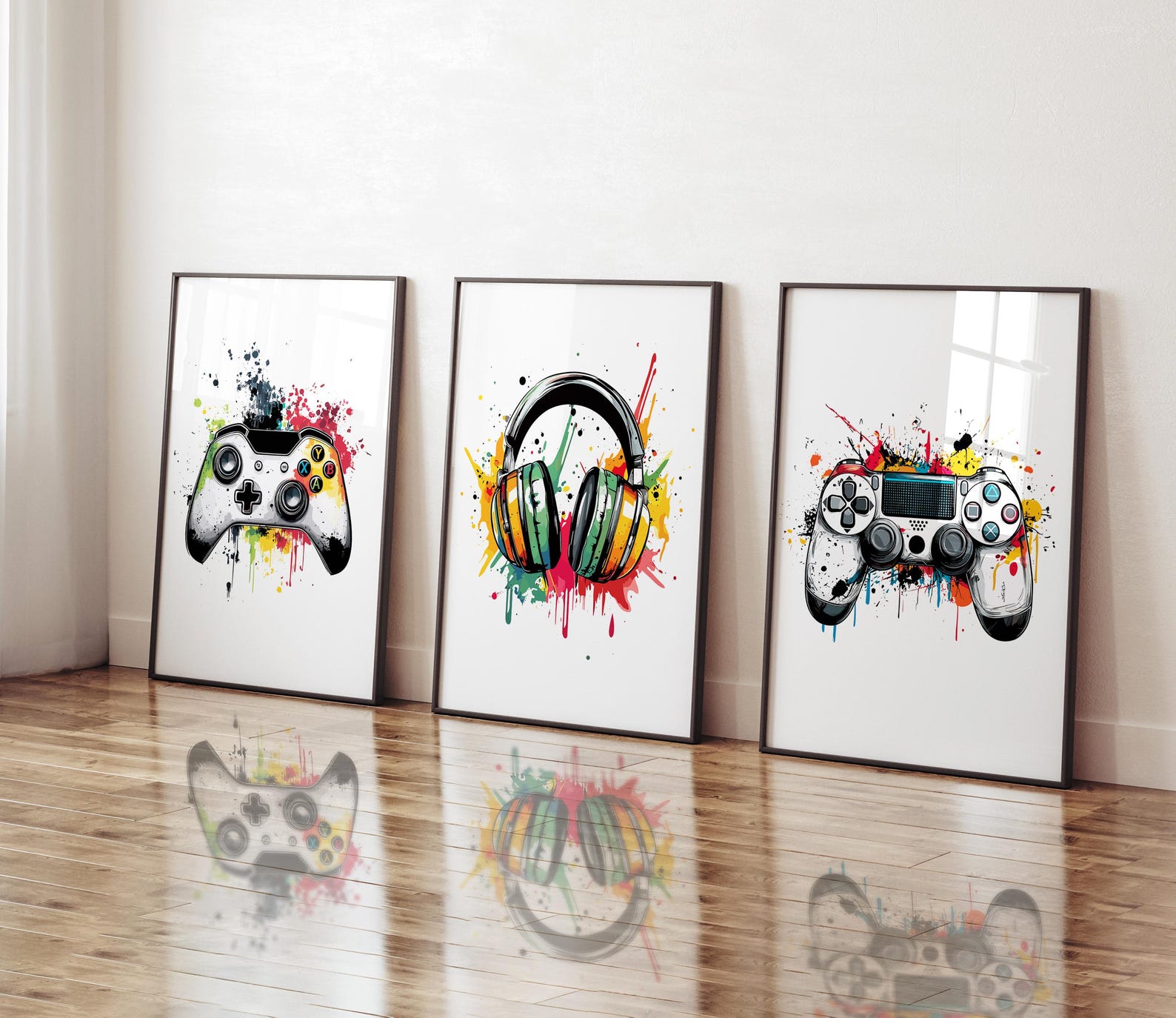 Set of 3 Gaming Prints, Gaming Poster, Gaming Wall Art, Gaming Room ...