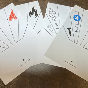 4 Paper Airplane Print and Fold Designs Coloring Activity With Detailed ...