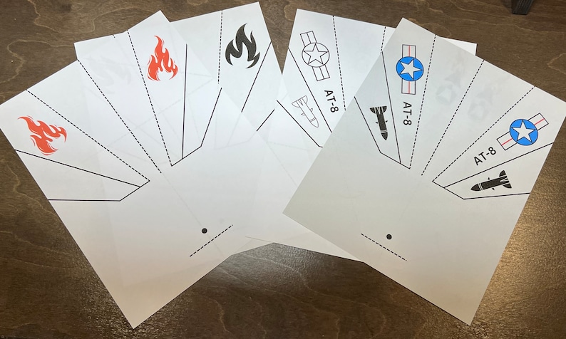 4 Paper Airplane Print and Fold Designs Coloring Activity With Detailed ...