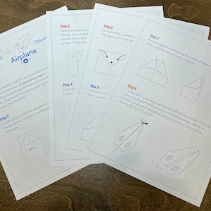 4 Paper Airplane Print and Fold Designs Coloring Activity With Detailed ...