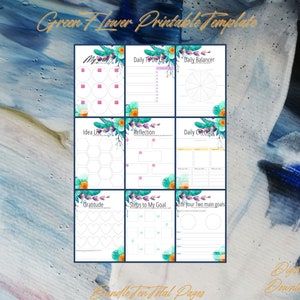 Digital Printable Daily Checklist Templates Reflection Pages Goal ...