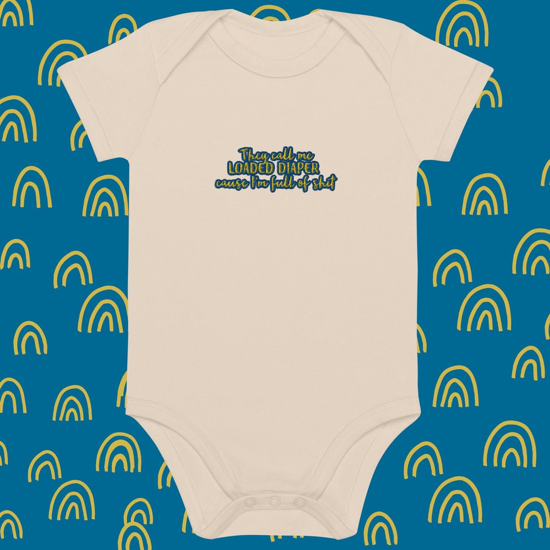 Organic Cotton 'LOADED DIAPER' Baby Bodysuit - Etsy