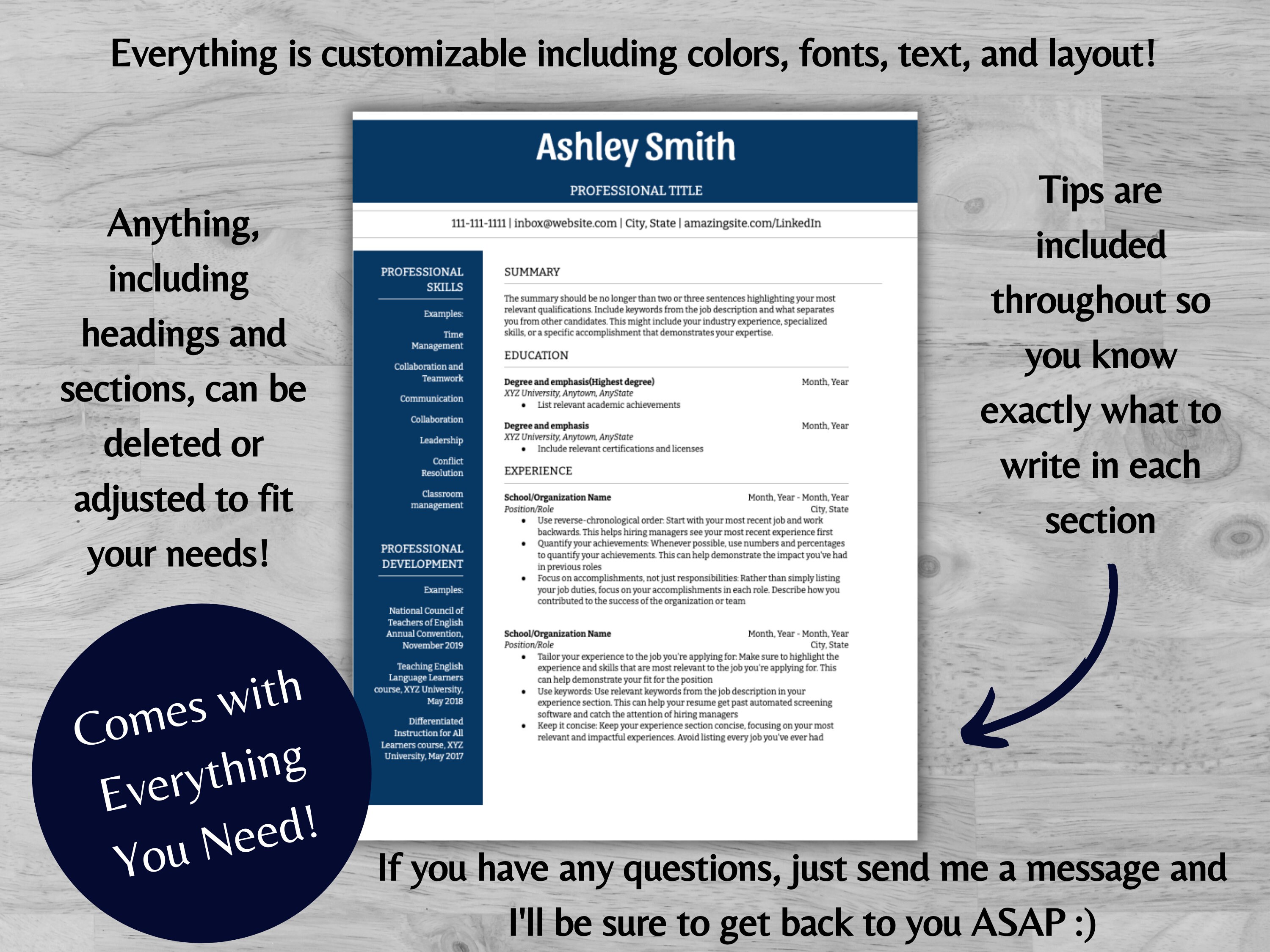 Teacher Resume Template Google Docs Teaching Resume, Resume Template CV ...