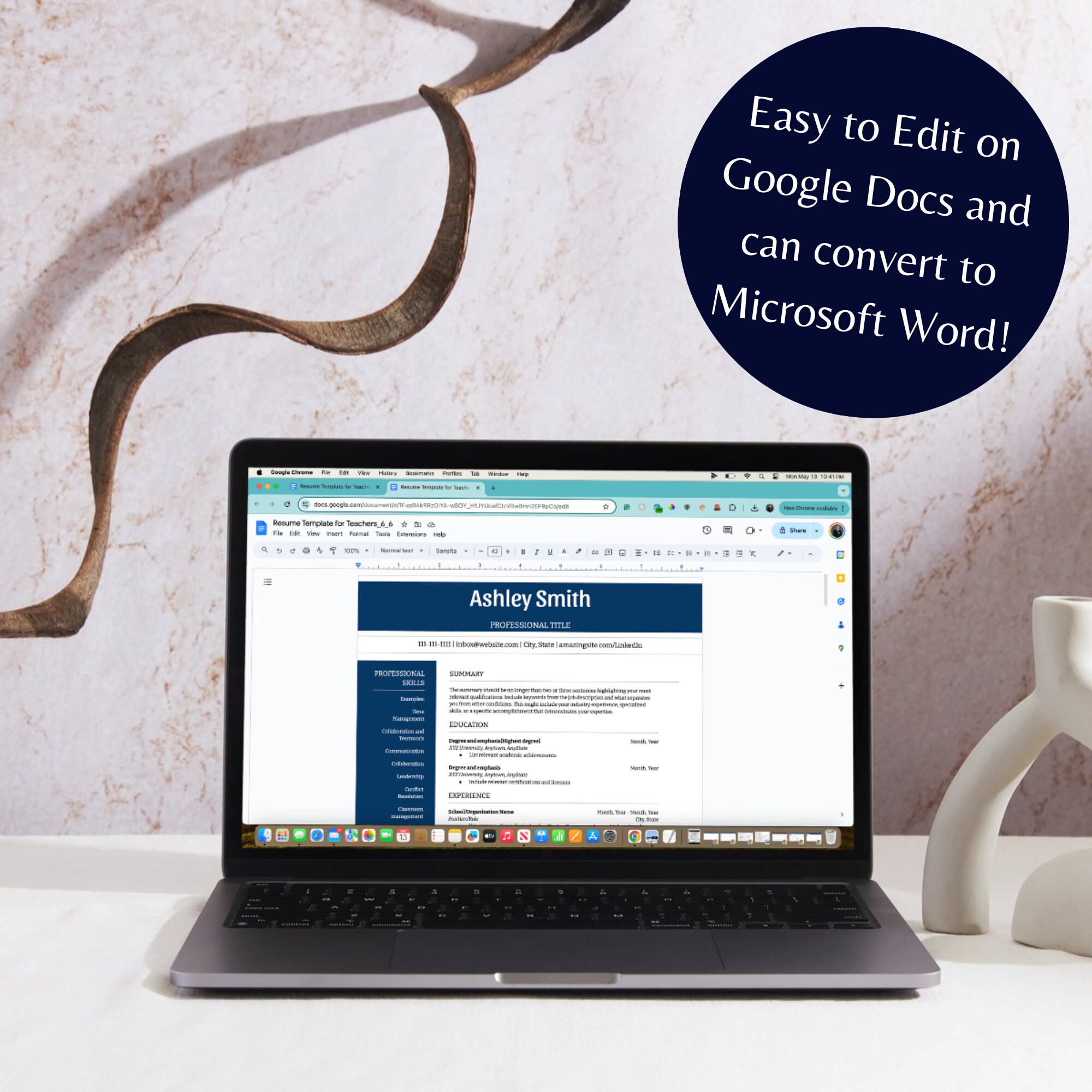 Teacher Resume Template Google Docs Teaching Resume, Resume Template CV ...