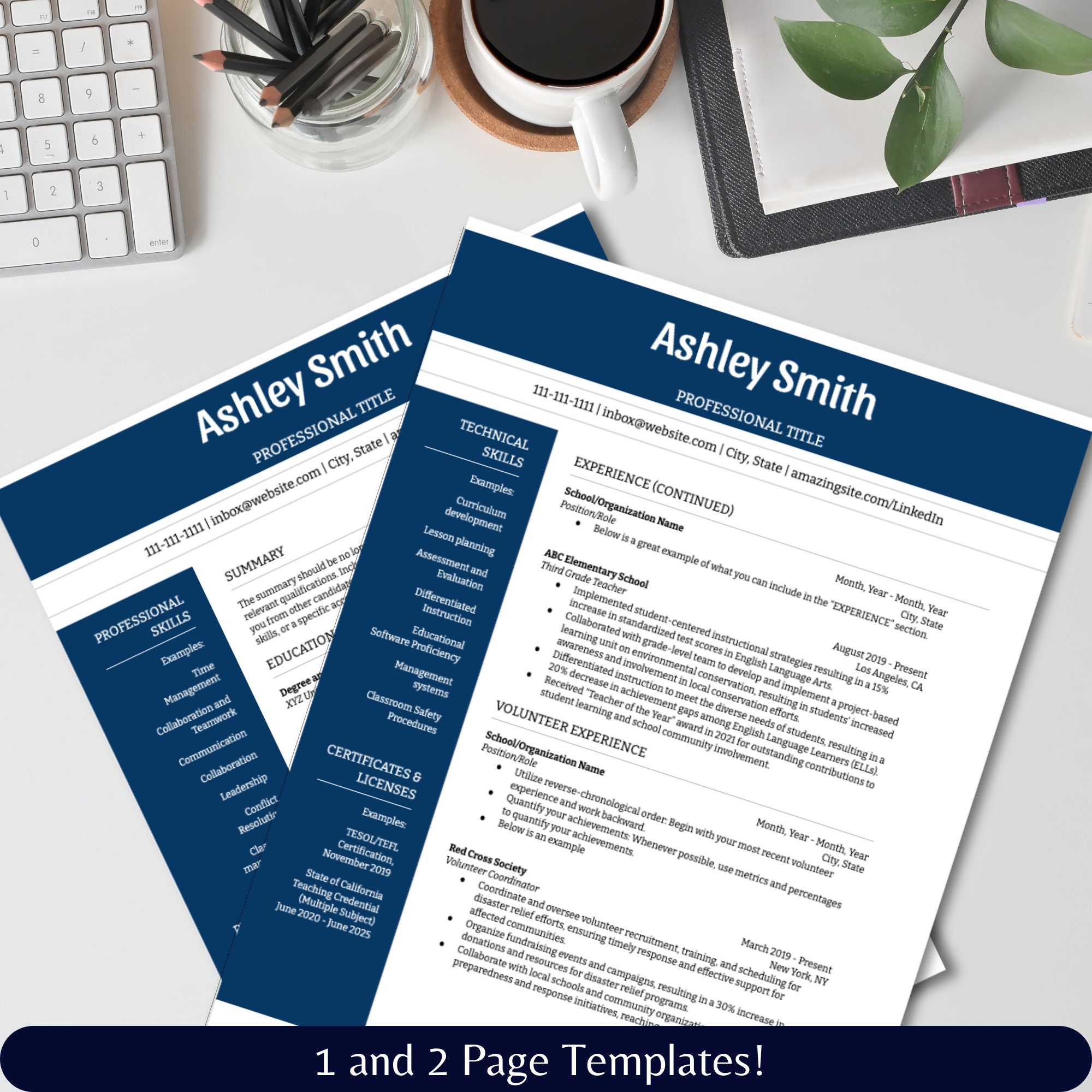 Teacher Resume Template Google Docs Teaching Resume, Resume Template CV ...