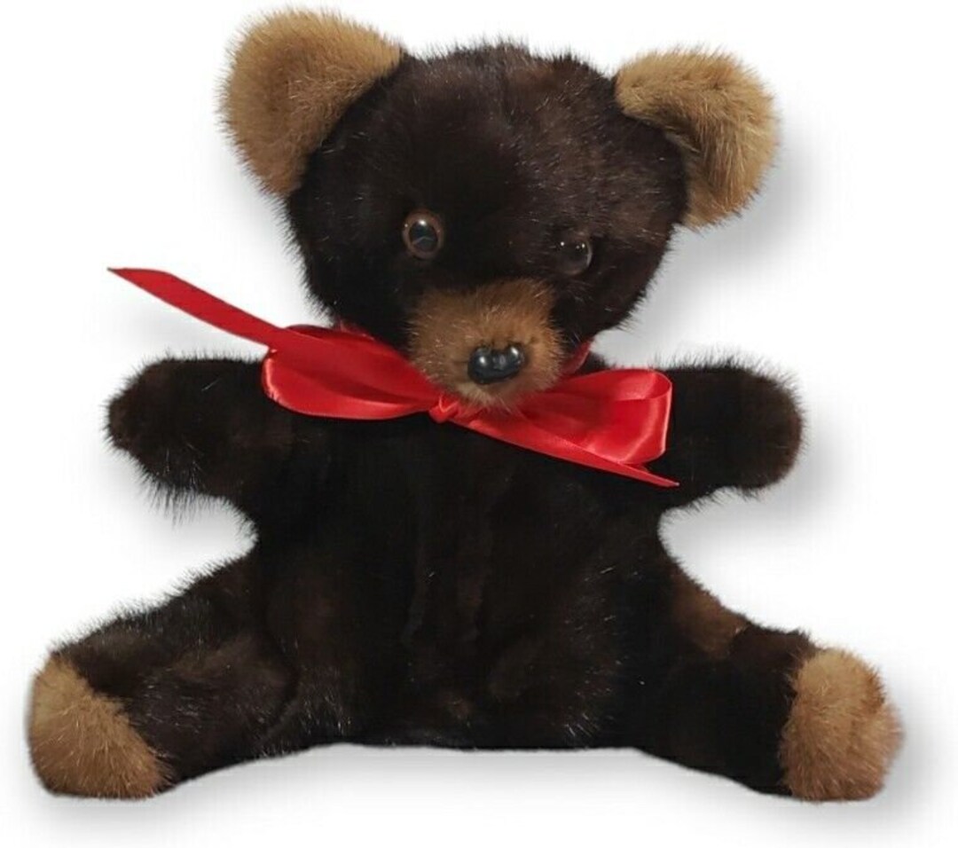 10.25 Genuine Mink Fur Teddy Bear Plush Baby Shower Stuffed Animal ...