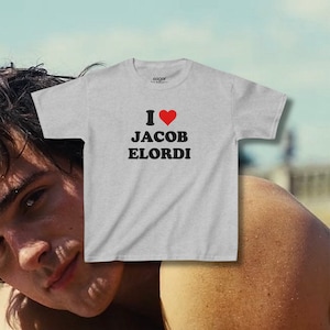 I Heart Jacob Elordi Baby Tee I Love Jacob Elordi Y2k T-shirt Vintage ...