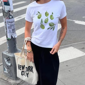 Olive Baby Tee Aesthetic Simple Graphic Trending Baby Tee Y2k Olives ...