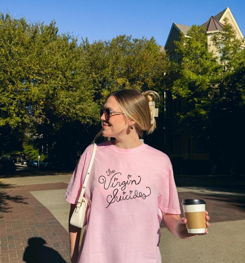 Sofia Coppola the Virgin Suicides Film Shirt Coquette Cute Hand Drawn ...