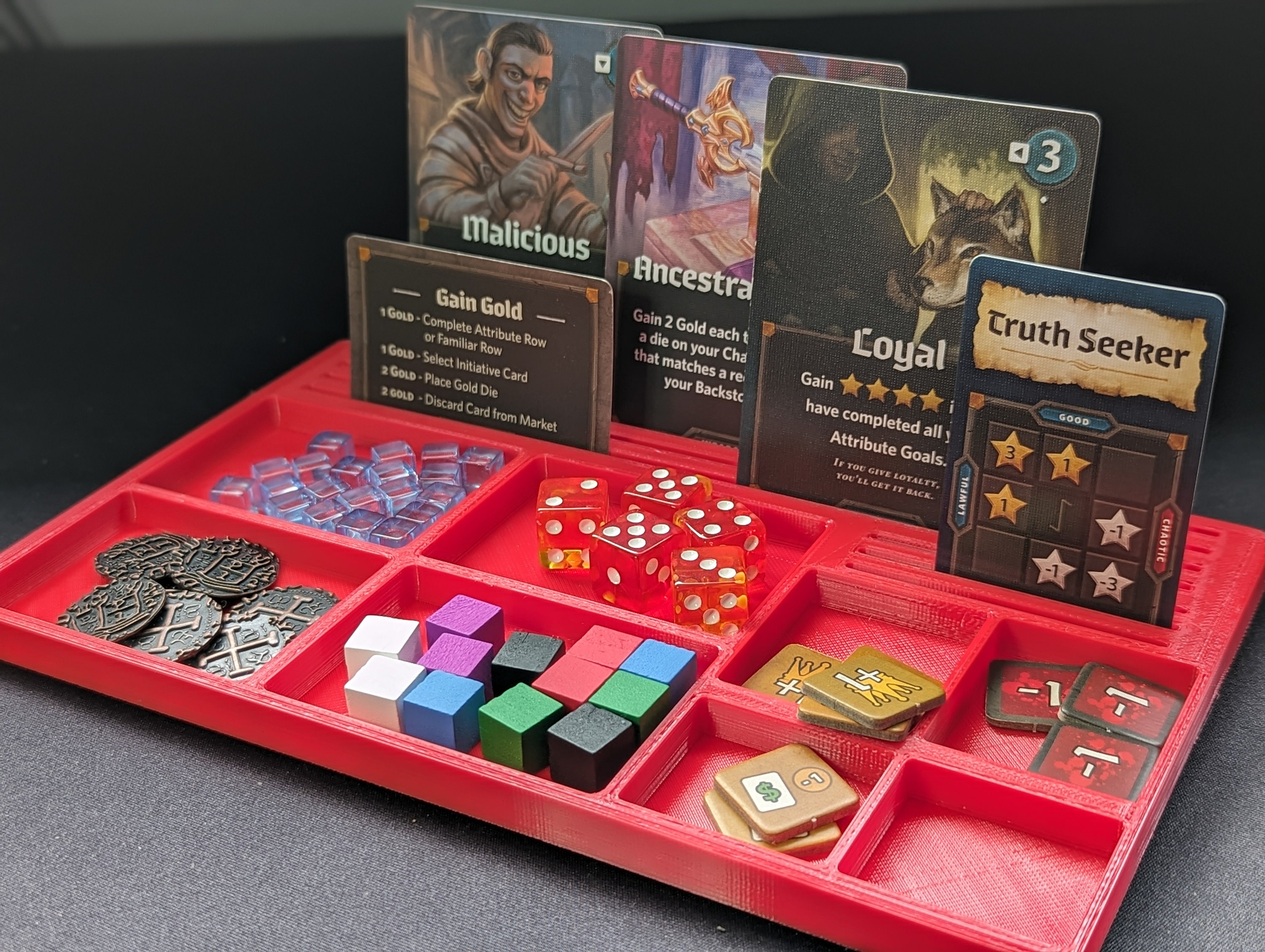 3D Printed Board Game Organizer: Token & Card Holder - Etsy