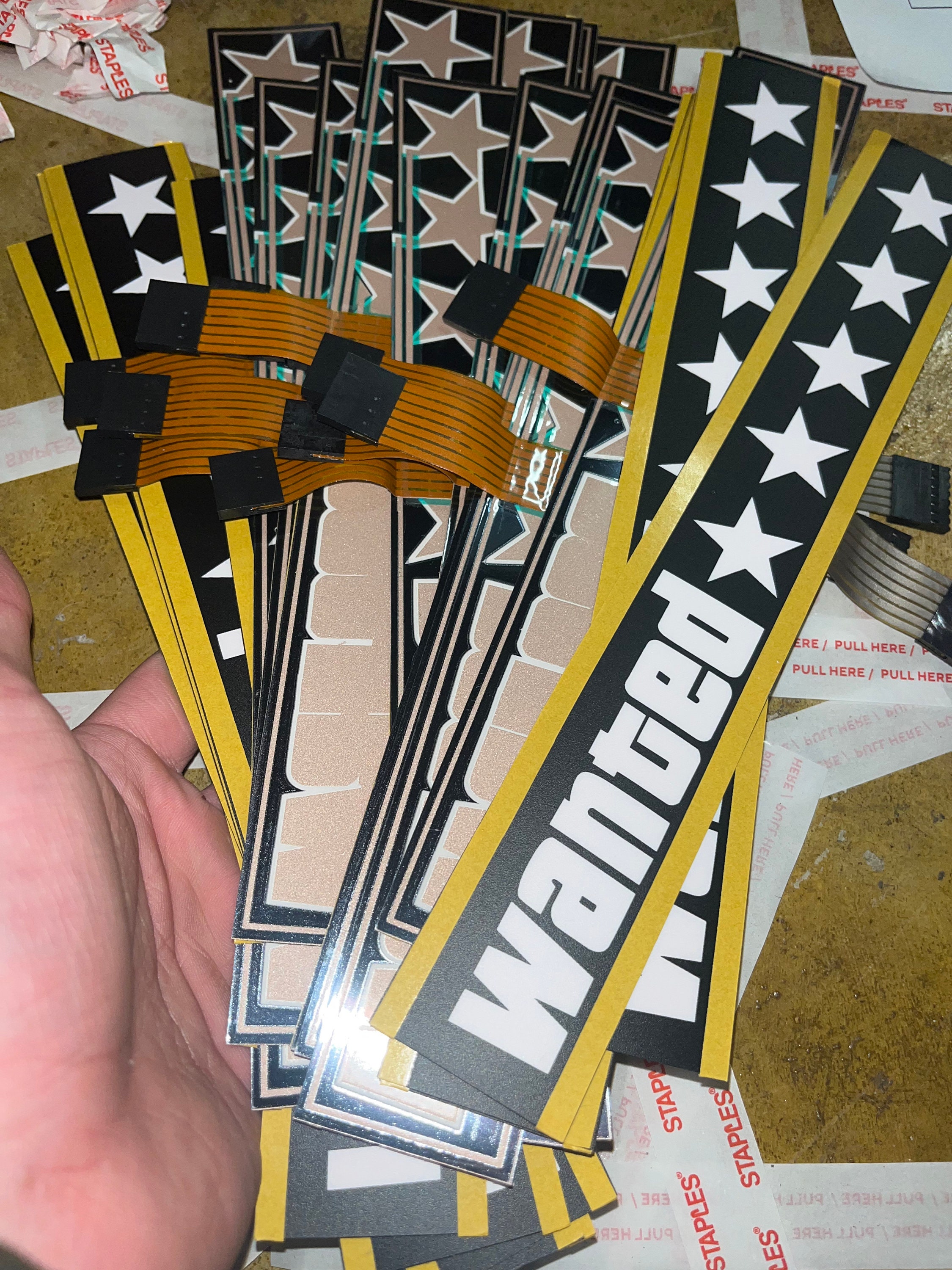 Wanted GTA LED Panel Electric Sticker Light for Car Window Car Sticker ...