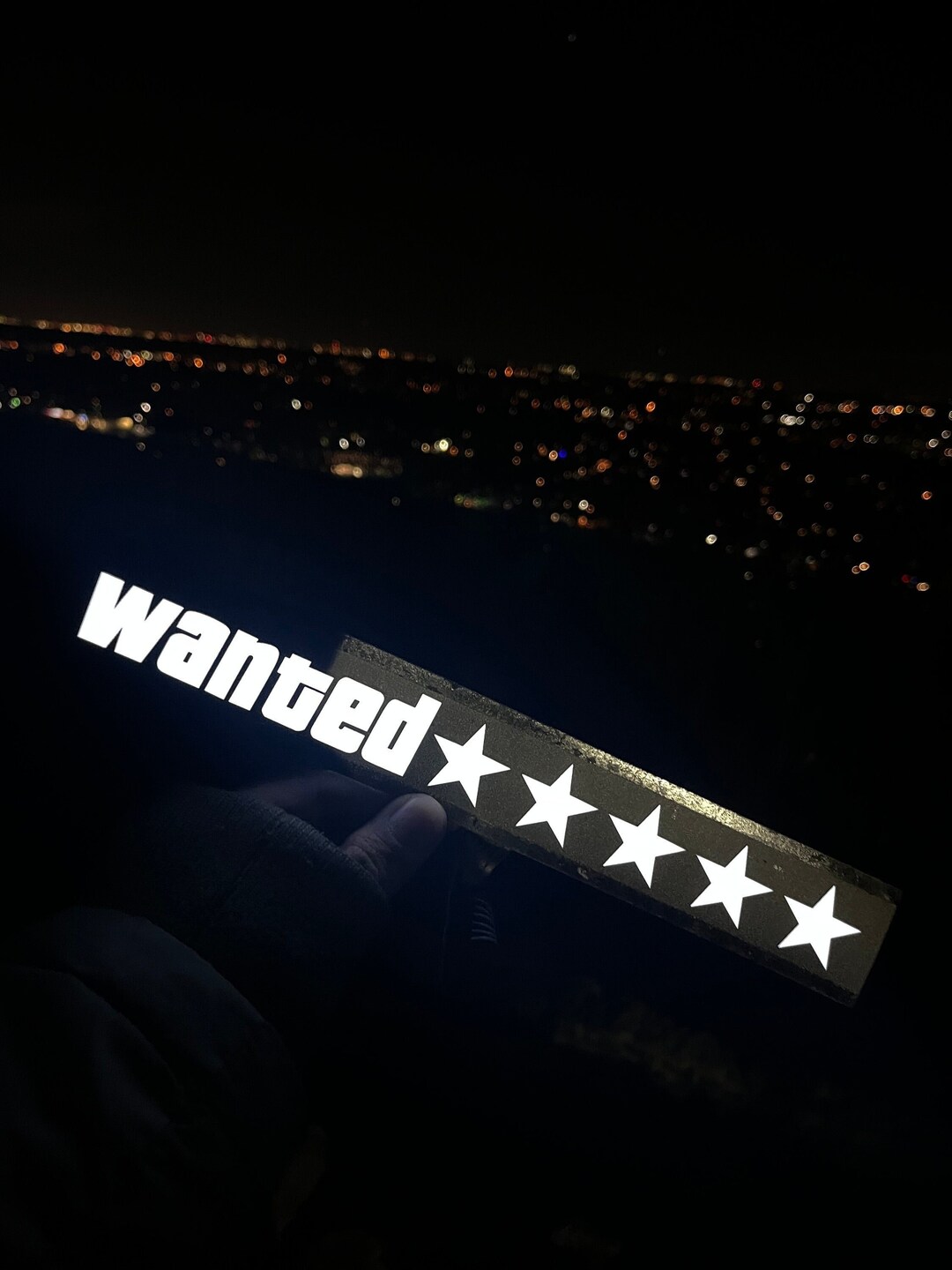 Wanted GTA LED Panel Electric Sticker Light for Car Window Car Sticker ...