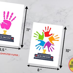 Fathers Day Handprint Craft Bundle, Printable Gift, Fathers Day ...