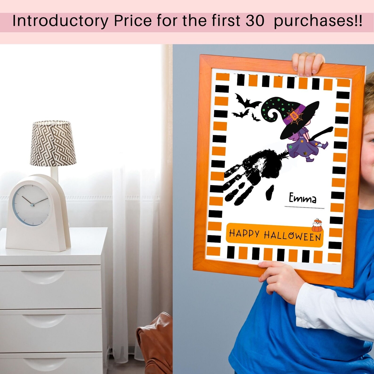 Witch Handprint Keepsake , Handprint Art for Baby , Printable Craft ...