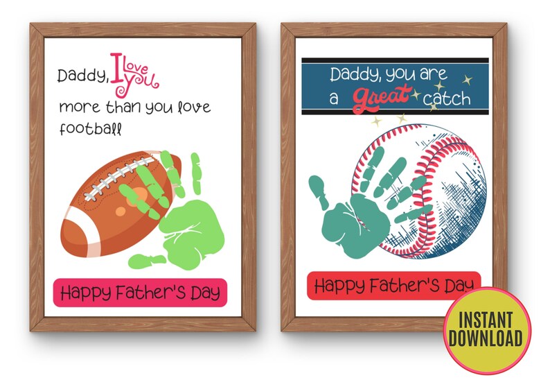 Fathers Day Handprint Craft Bundle, Printable Gift, Fathers Day ...