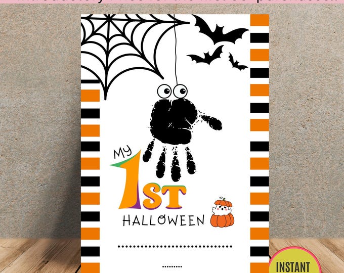 Witch Handprint Keepsake , Handprint Art for Baby , Printable Craft ...