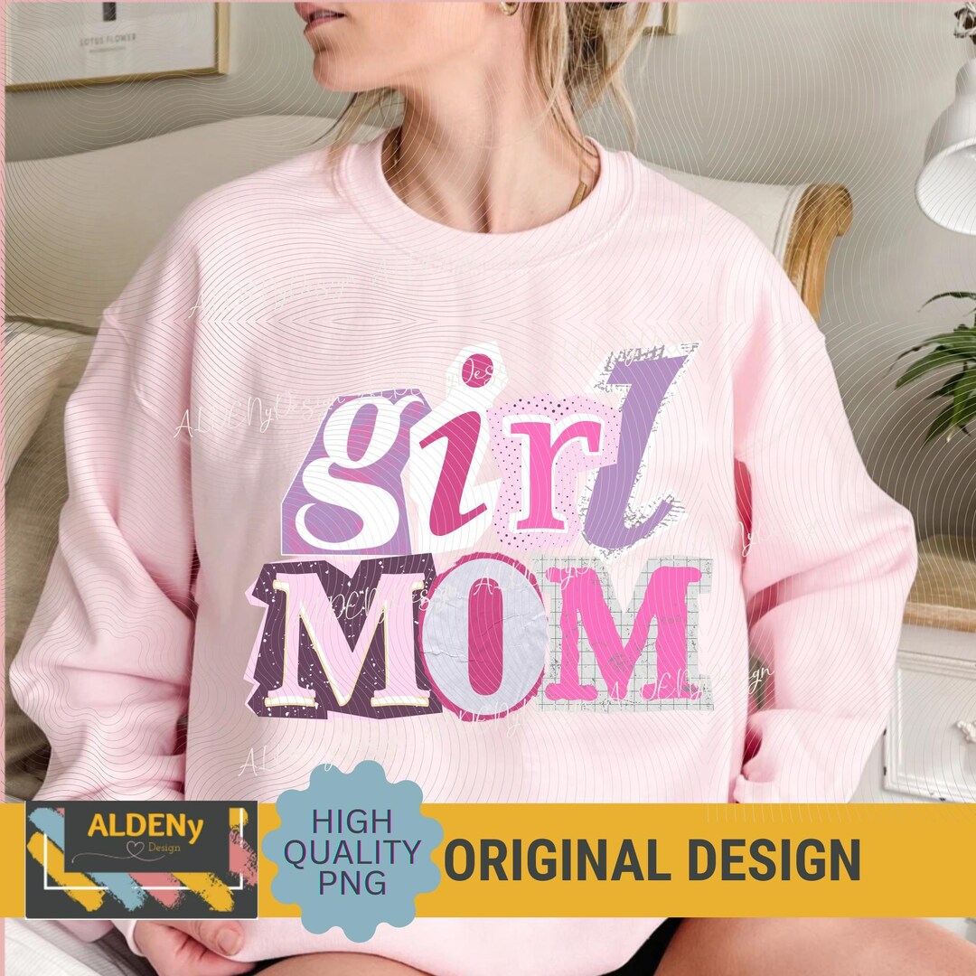 Preppy Girl Mom PNG, Magazine Cutouts Style Girl Mama PNG, Ransom ...