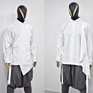 XS 8XL Men's Kimono Shirtstreetwear Harem Wrap - Etsy