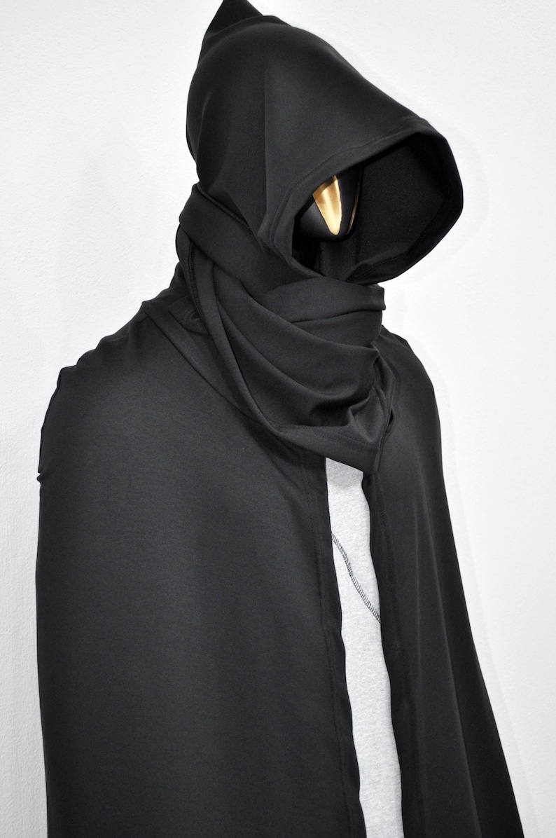Black Overlong Cosplay Cloak,poncho Cardigan Men Women,shawl,versatile ...