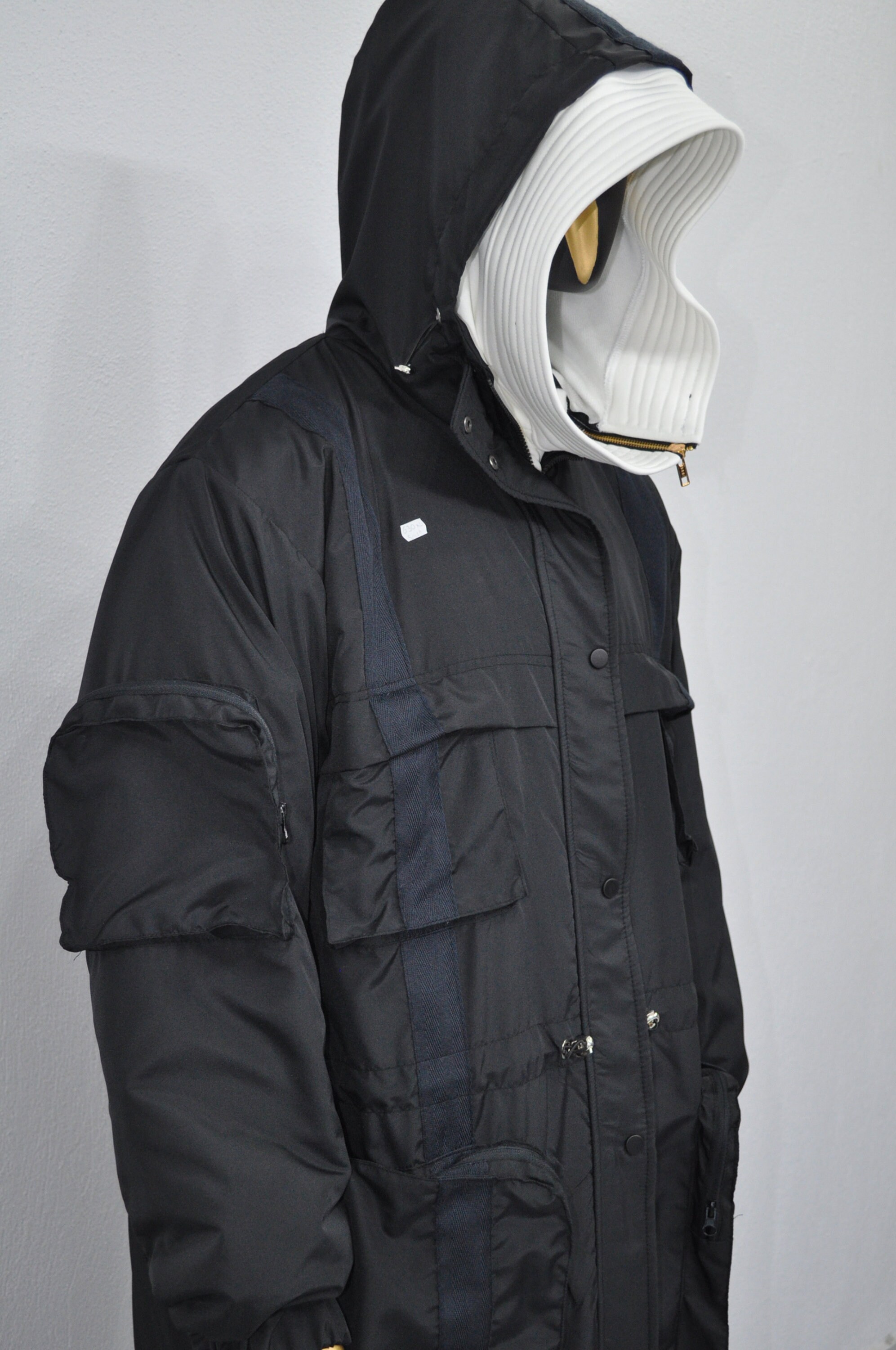 XS-8XL Dark Long Windbreaker Loose Jacket, Over the Knee Hooded Big ...