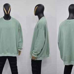 XS-8XL Crew Neck Extra Long Mega Oversize Pullover, Essentials Long Sleeve Sweatshirt Tunic,goth ...