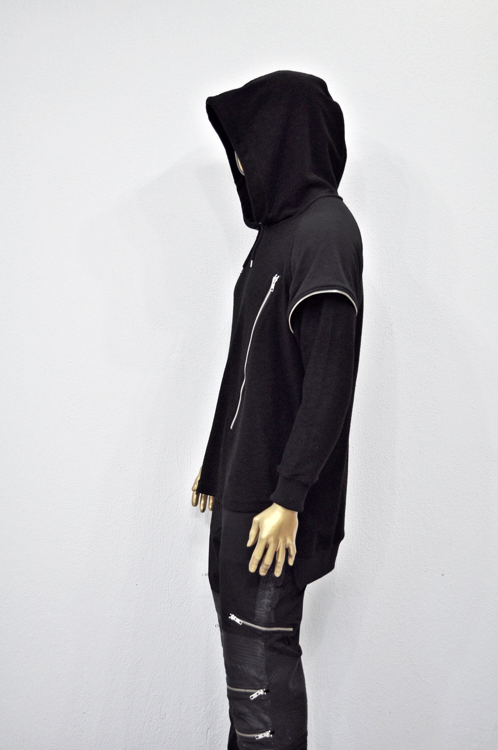 XS - 8XL Men Dark Original Design Double Sleeve Lk, Asymmetric Zip ...