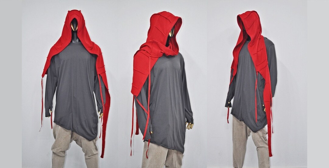 Adult Extra LONG Deconstructed Scarf,cowl Shawl Hooded Wrap Giant Hood ...