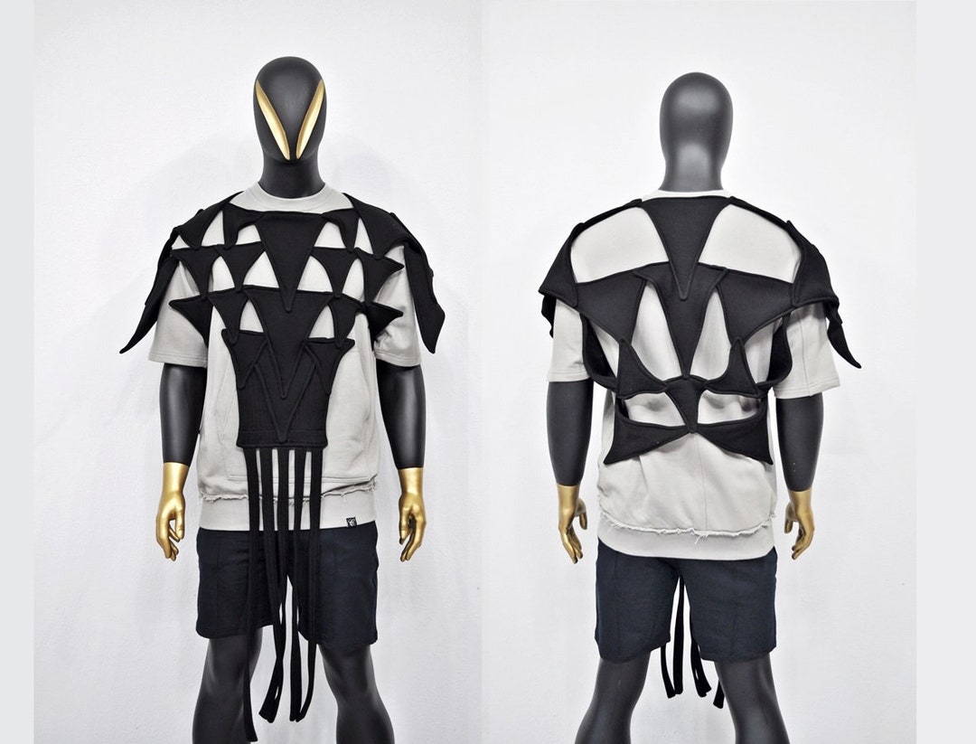 NEW Triangle Hole Poncho,caged Design,spiked Cutout Motif,asymmetric ...