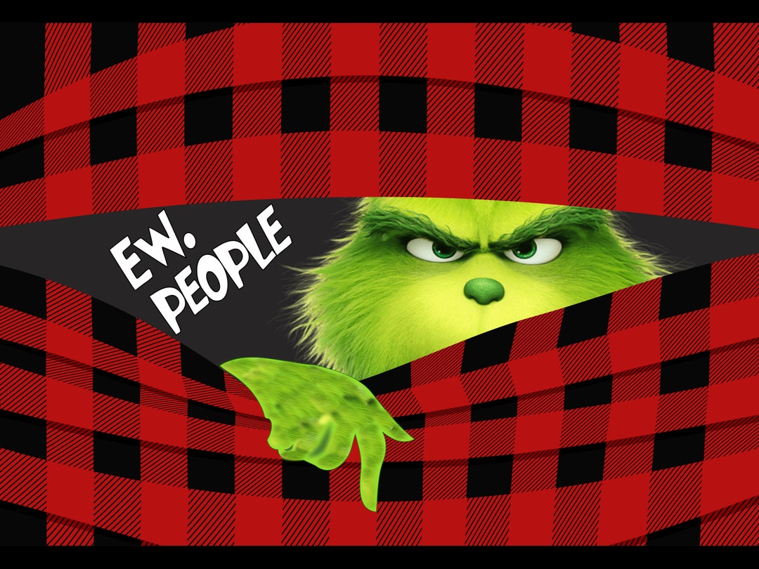 Grinch Ew People Png People Christmas lights A mean Santa Hat - Etsy.de