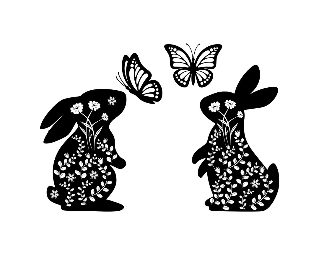 Easter Bunny Shape Svg,rabbit Dxf,bunny Shape Svg,outline Bunny Svg ...