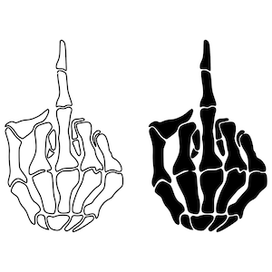 Middle Finger Skeleton SVG Download Download Digital File - Etsy