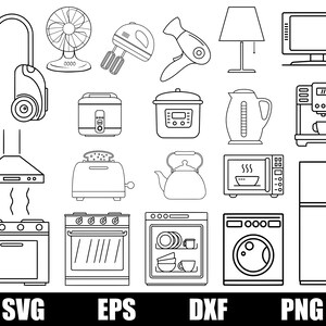 Household Appliances SVG Bundle - Etsy