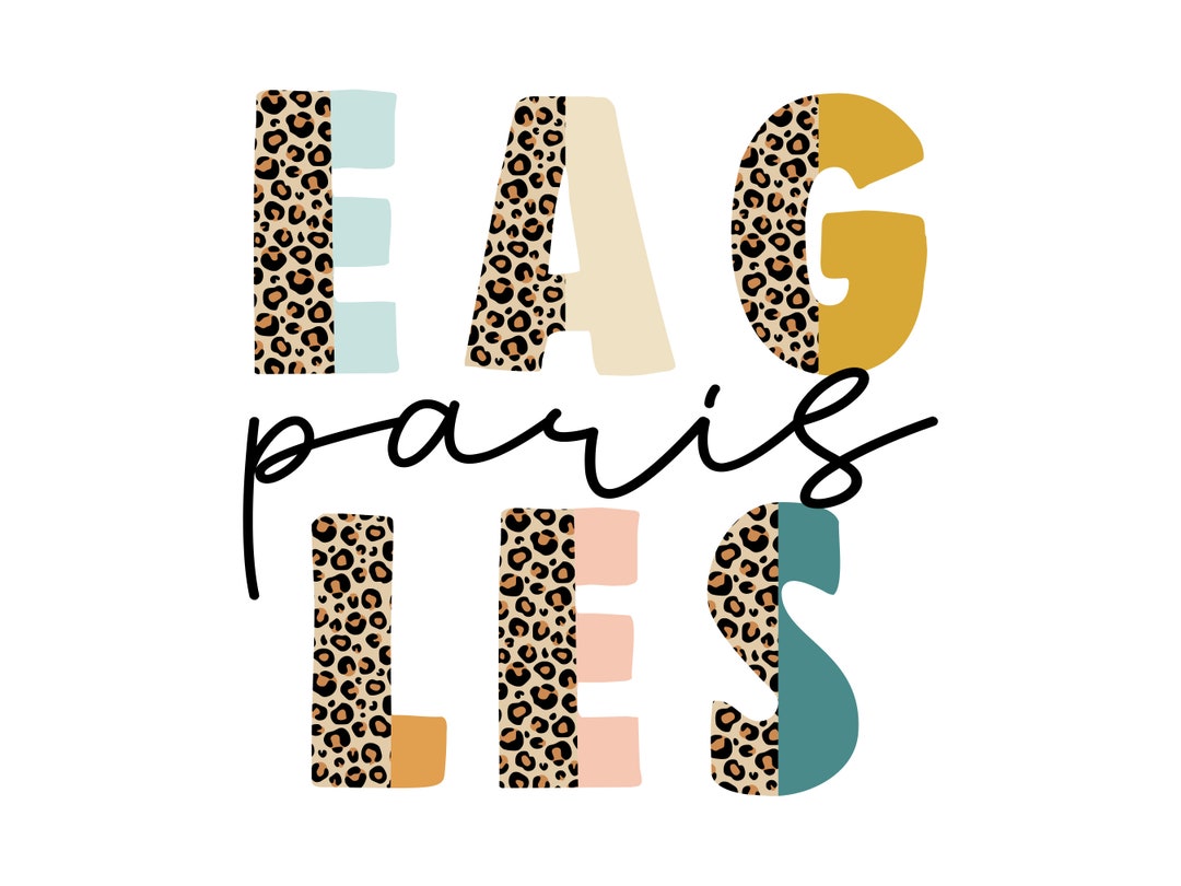 Paris Eagles Leopard Brush Stroke Digital Design/ Cheetah Game - Etsy
