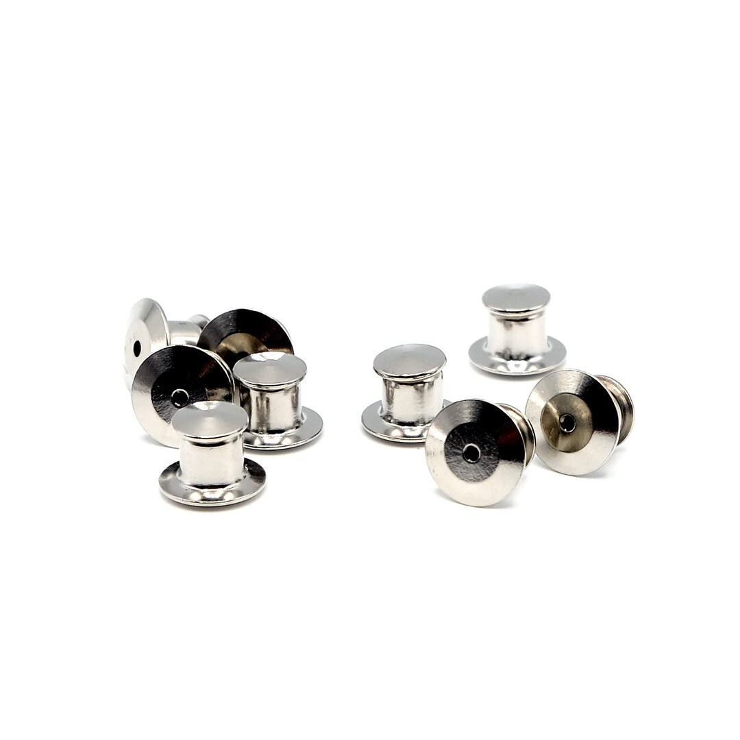 Secure Locking Pin Backs (pack of 10) — Silver - Etsy