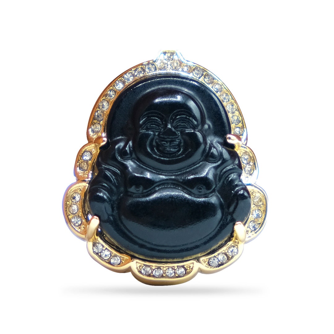 Buddha Lapel Pin - Black - Etsy
