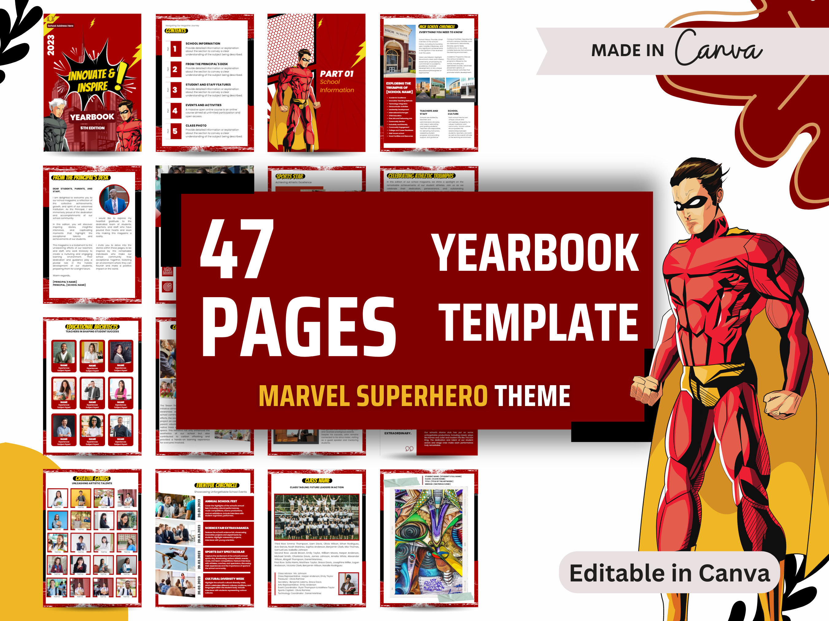 Superhero Yearbook Theme