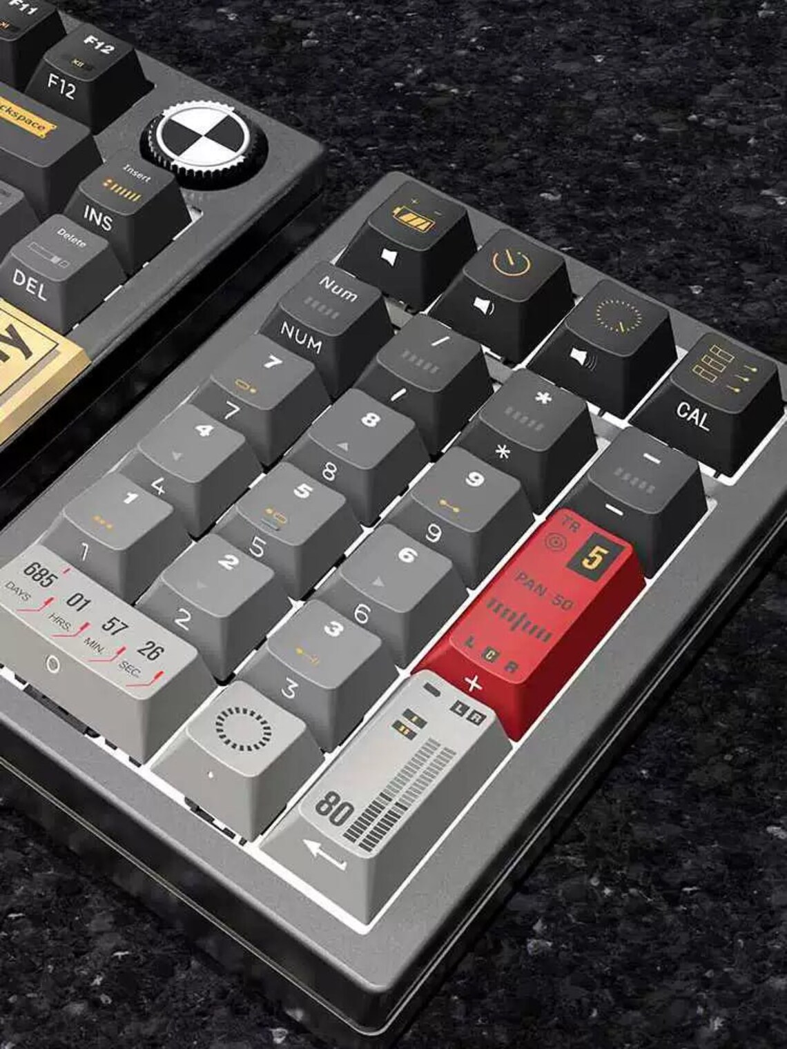 Time Side Engraved Keycaps Translucent 132 Keys Customized Mechanical ...